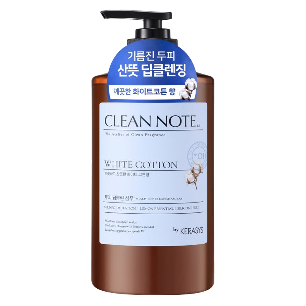 Kerasys Clean Note Shampoo White Cotton Fragrance 27.1 fl oz (800ml)